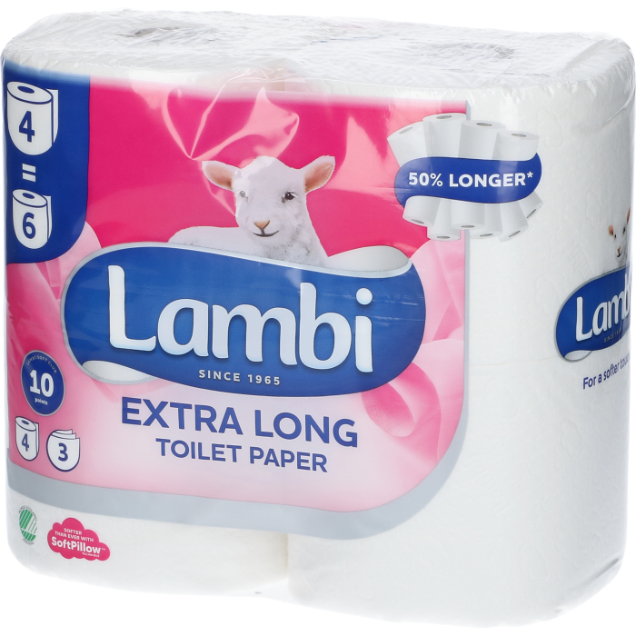 Toalettpapper Lambi Extra Long, 3-L / T129 | Parvus Trading AB